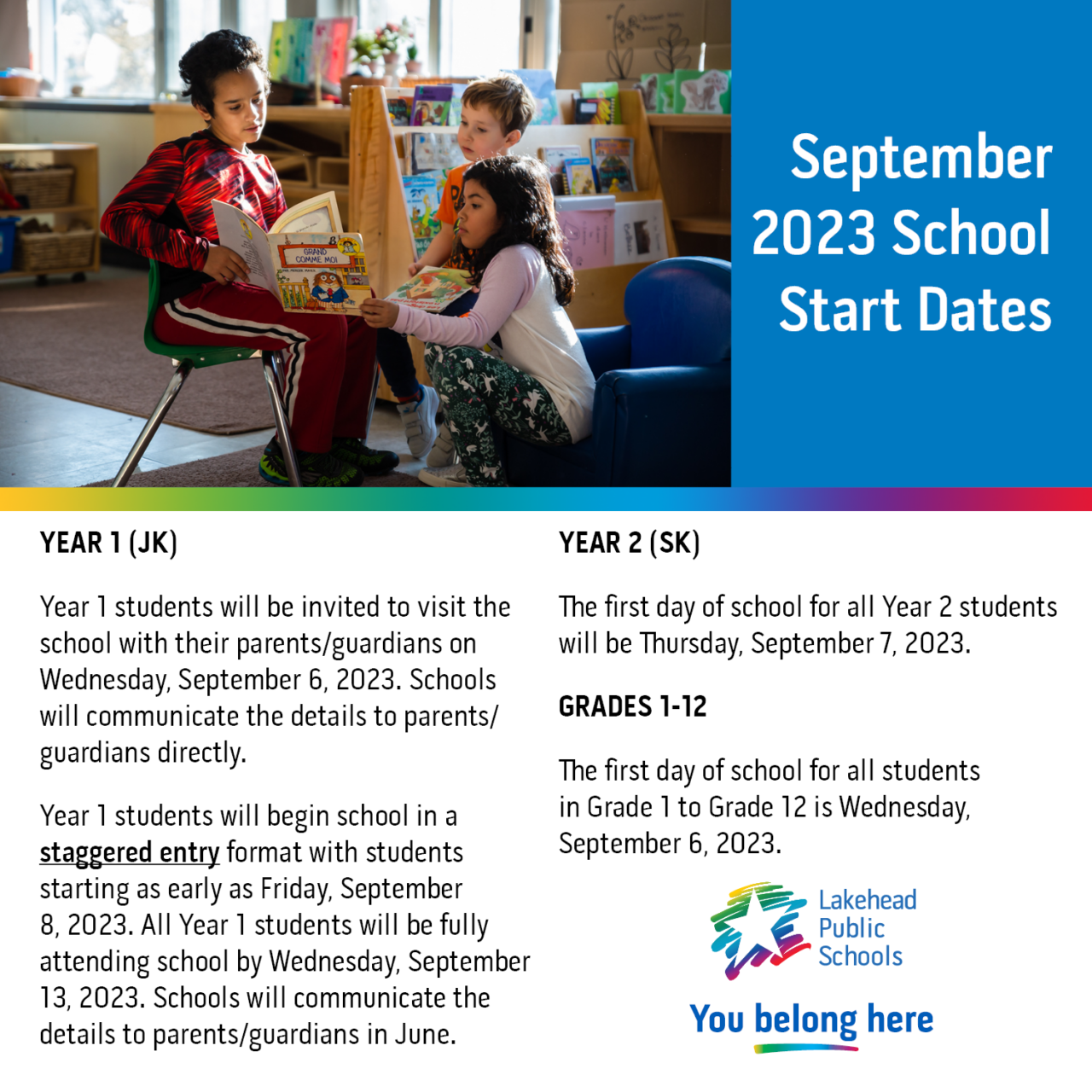 September School Start Dates - Lakehead District School Board Lakehead ...